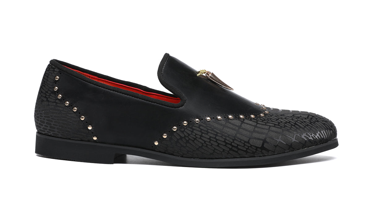 Santimon Men's Loafers Luxury Gold Tooth Studded Fashion Brogues ...