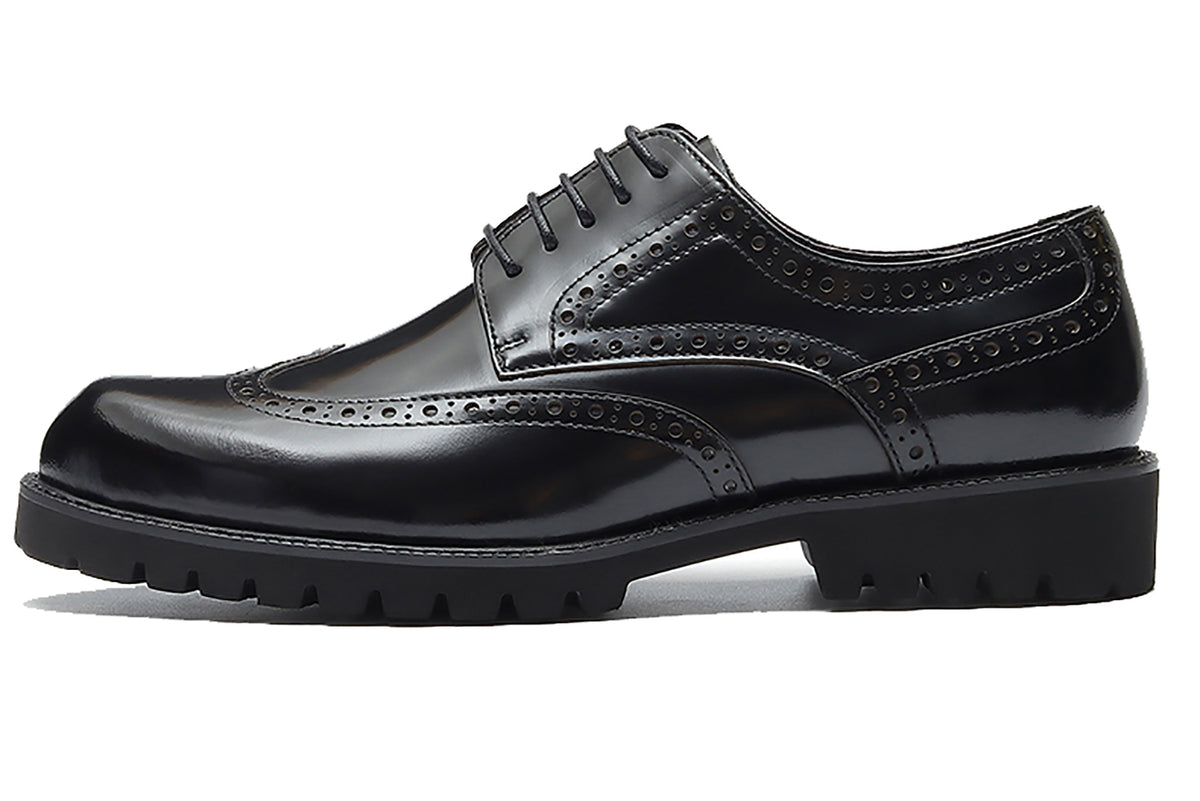 Men's Genuine Leather Dress Formal Wingtips Brogues Oxfords – Santimon