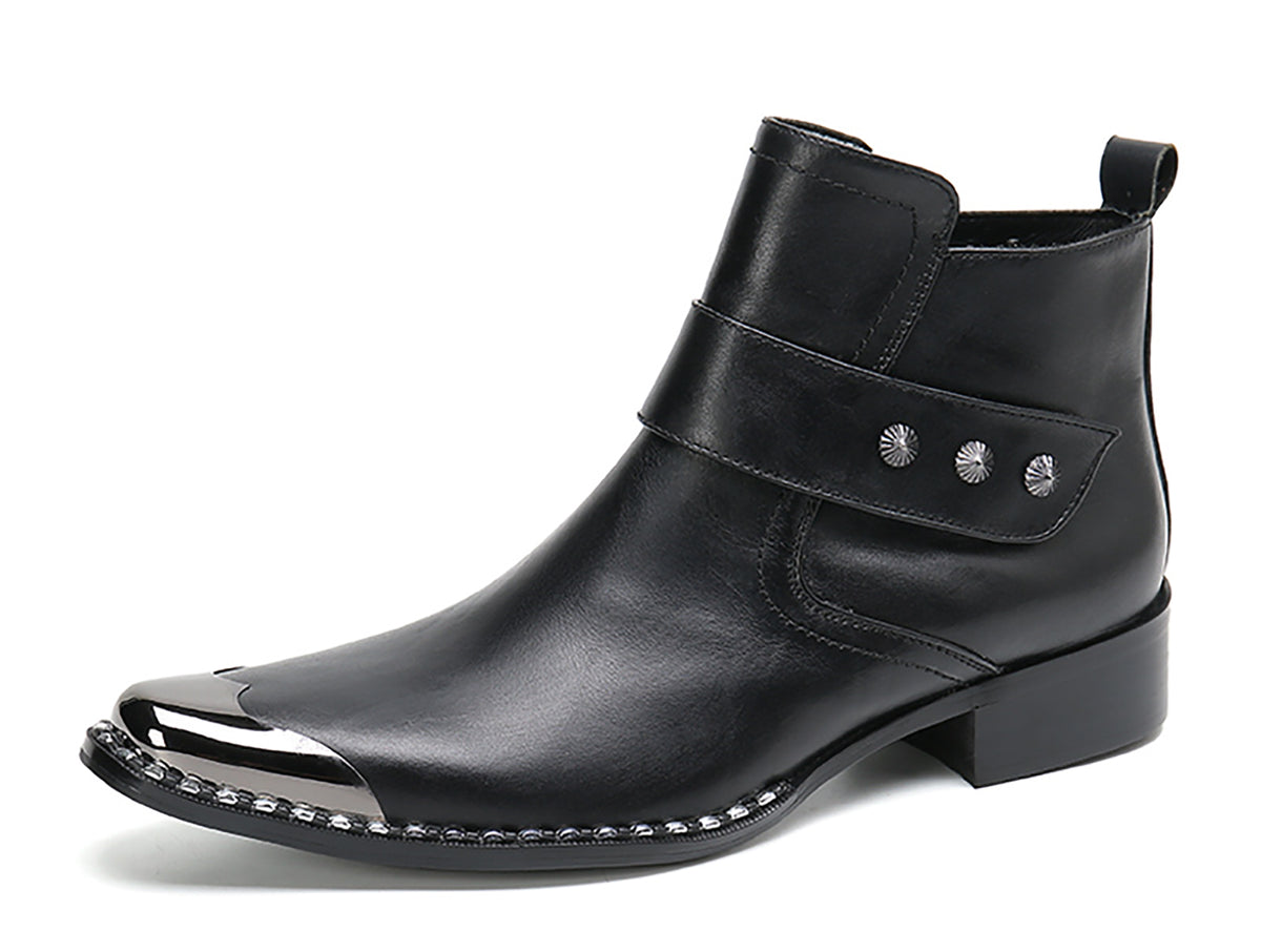 Men's Zipper Western Boots Metal Tip – Santimon