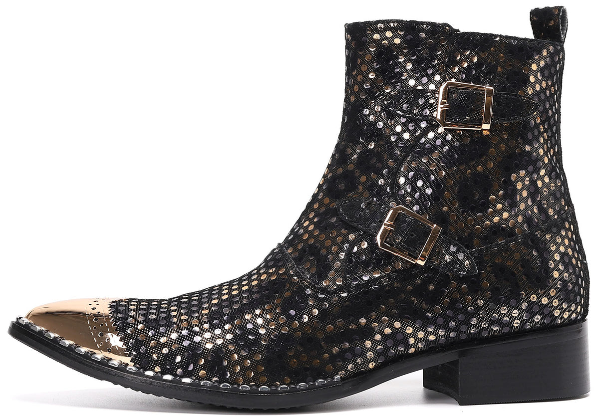 Men's Western Boots Metal Tip High Top – Santimon