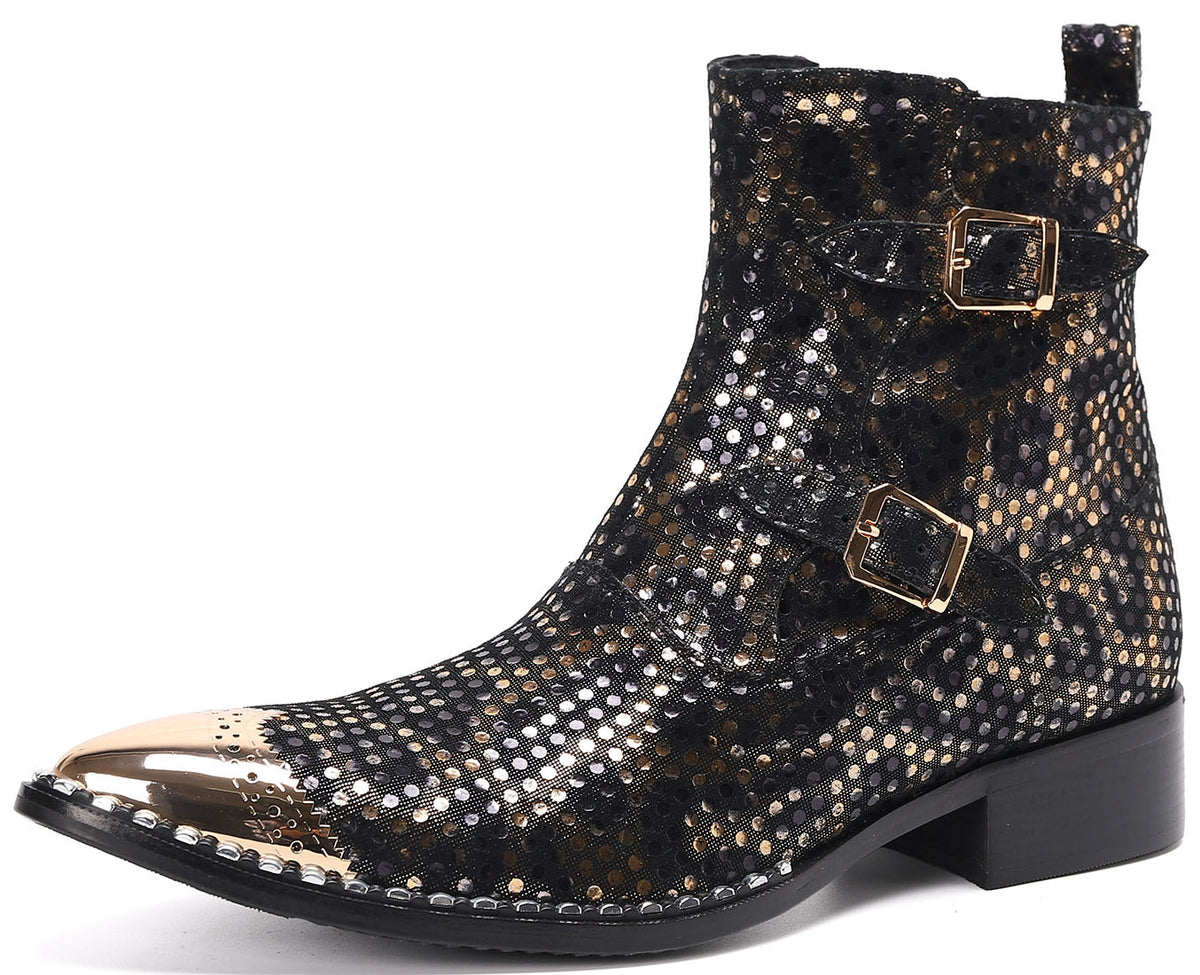 Men's Western Boots Metal Tip High Top – Santimon